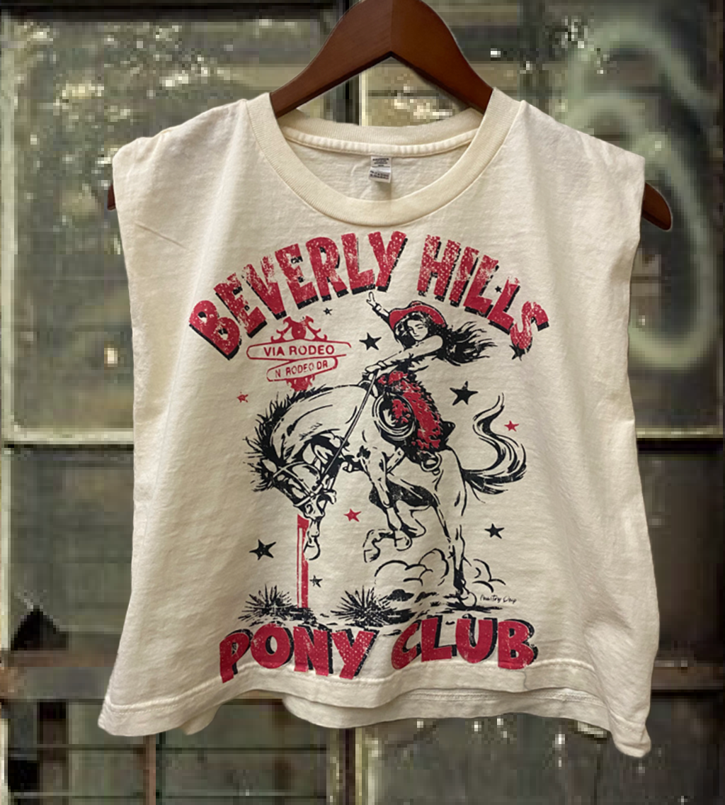 Beverly Hills Pony Club Boxy Midriff Muscle top – Country Deep
