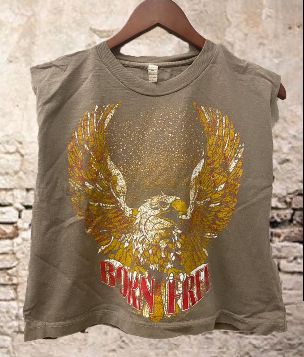 Born Free Boxy Midriff Muscle top – Country Deep