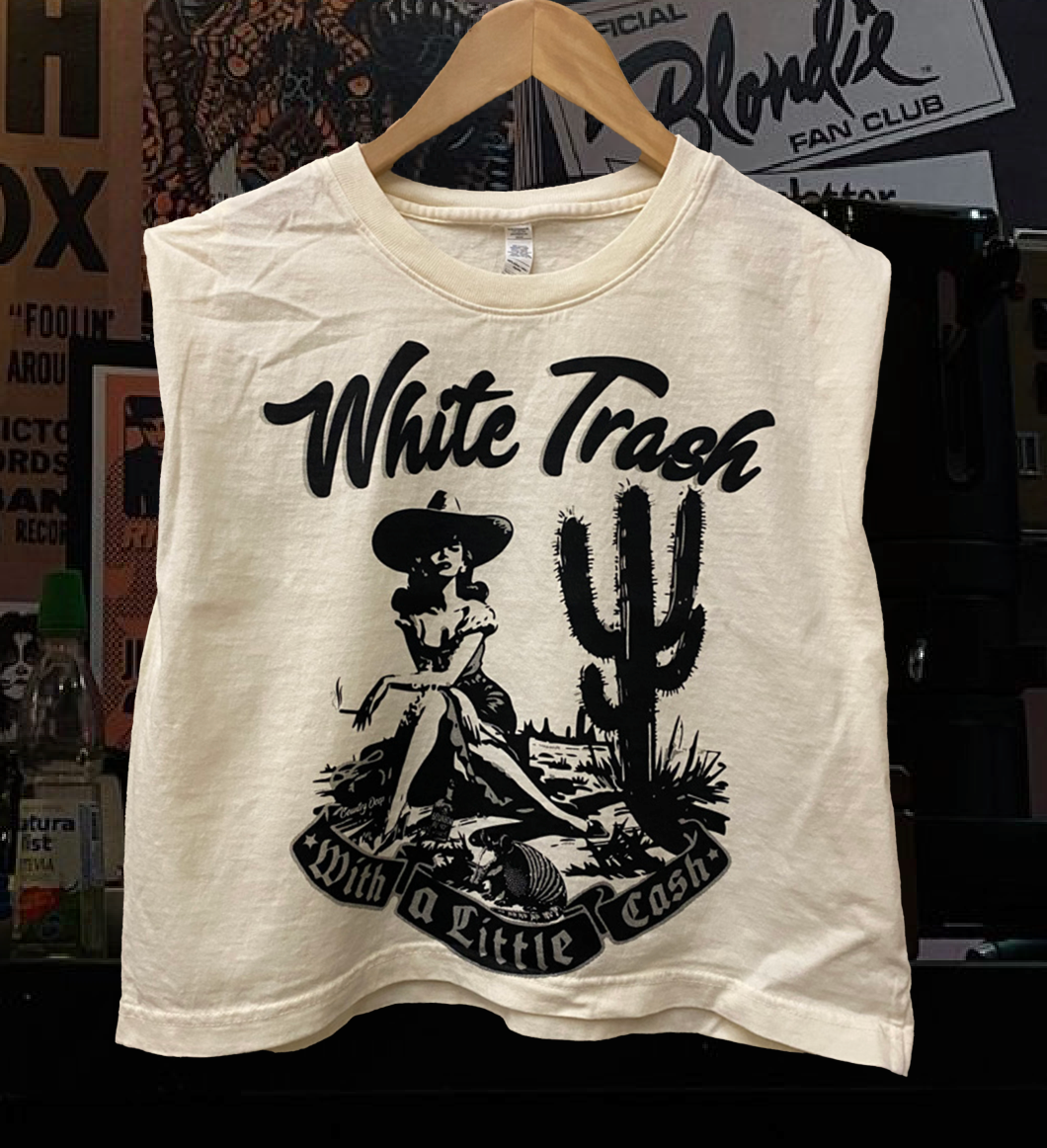 White Trash with a little Cash Boxy Midriff Muscle top – Country Deep