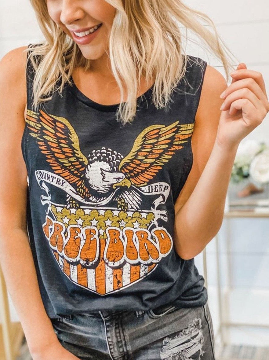 Free Bird Shield Muscle Tank Top – Country Deep