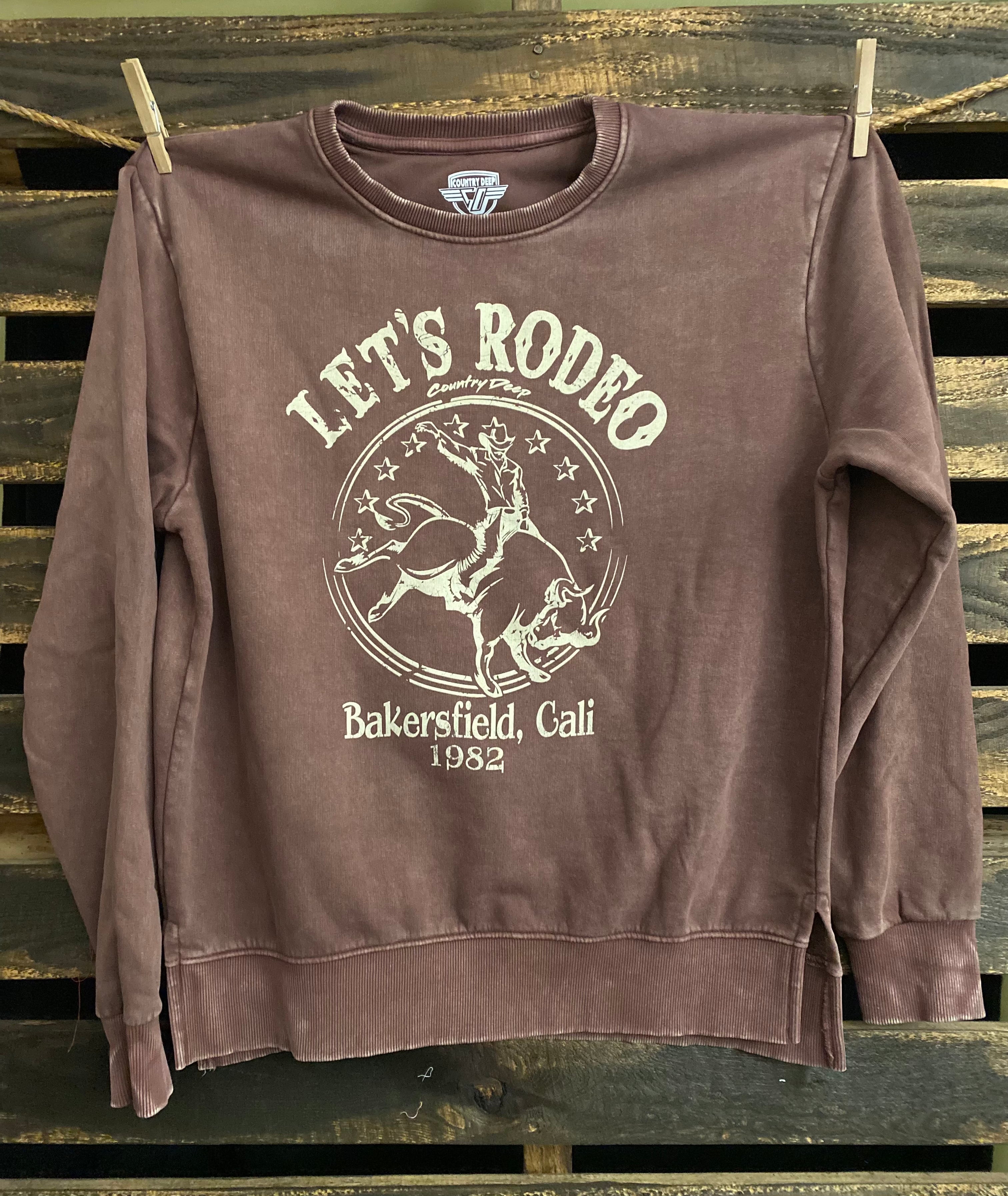 Let's Rodeo California 80's Acid Wash Relaxed fit Sweatshirt – Country Deep