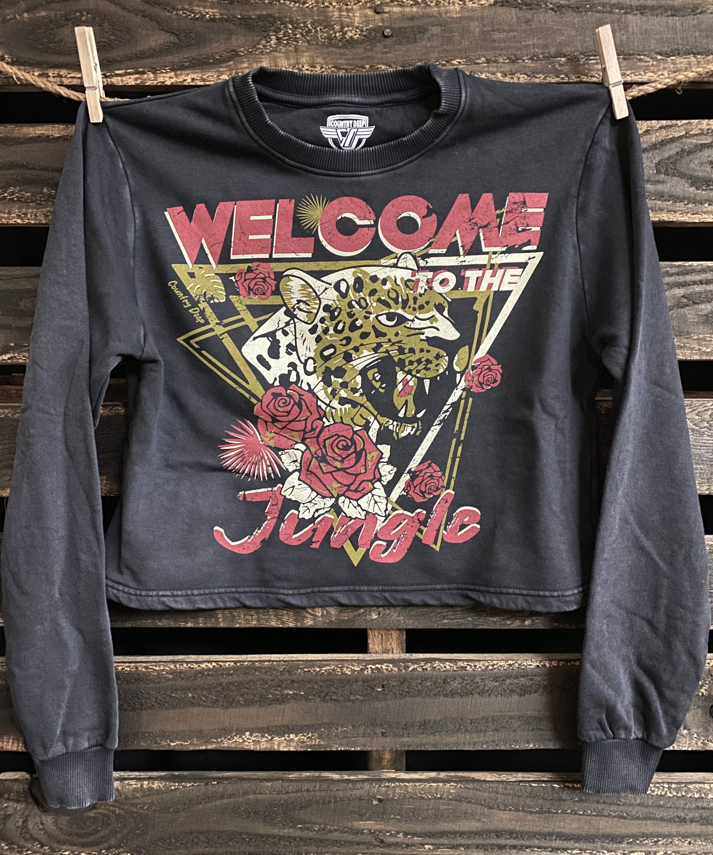Welcome to the Jungle Cropped Crew sweatshirt – Country Deep